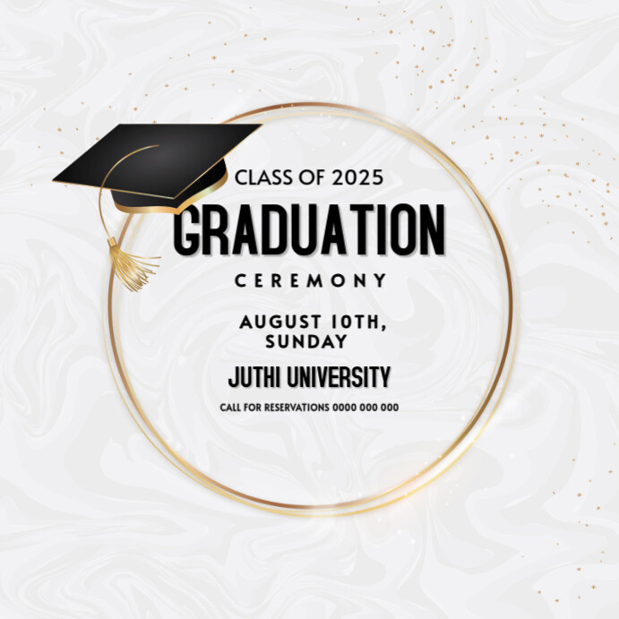 White Pastel Graduation Instagram Post Template | PosterMyWall