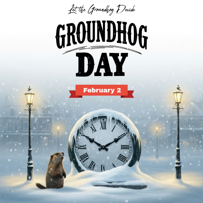 Copy of White Pastel Groundhog Day Instagram Post | PosterMyWall