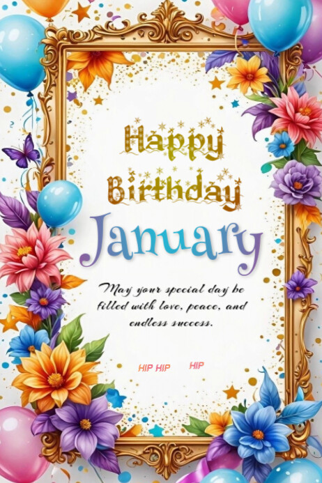 White Pastel Happy Birthday Poster Template | PosterMyWall