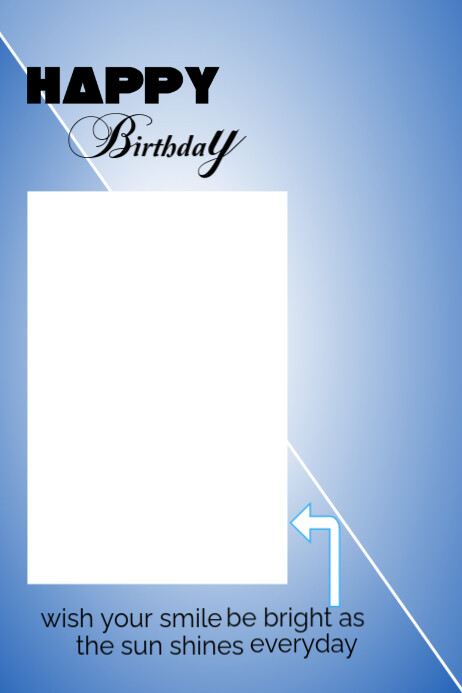 White Pastel Happy Birthday Poster Template | PosterMyWall