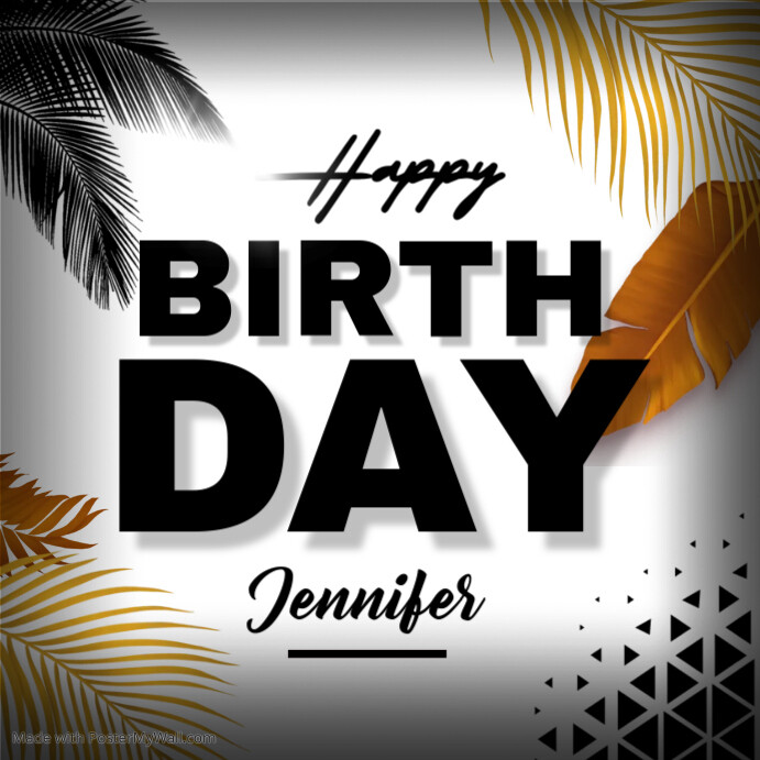 White Pastel Happy Birthday Square (1:1) Template | PosterMyWall