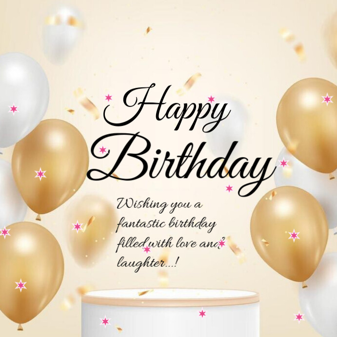 Copy of White Pastel Happy Birthday Tamplate Design Instagram Post ...