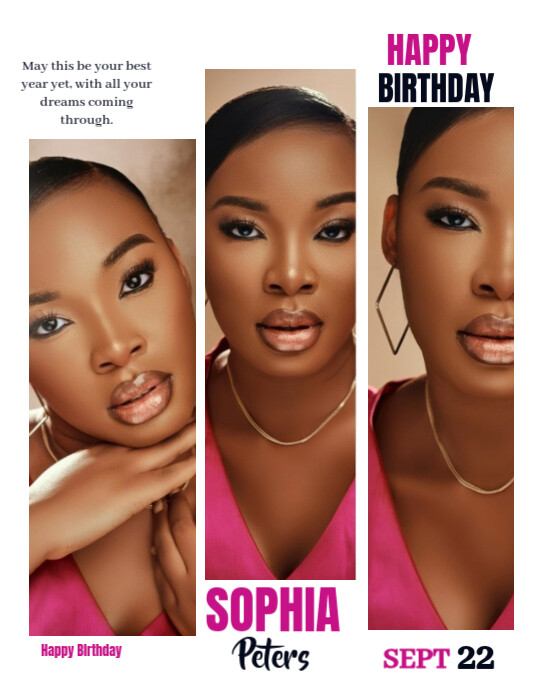 White Pastel Happy Birthday Templates Flyer | PosterMyWall