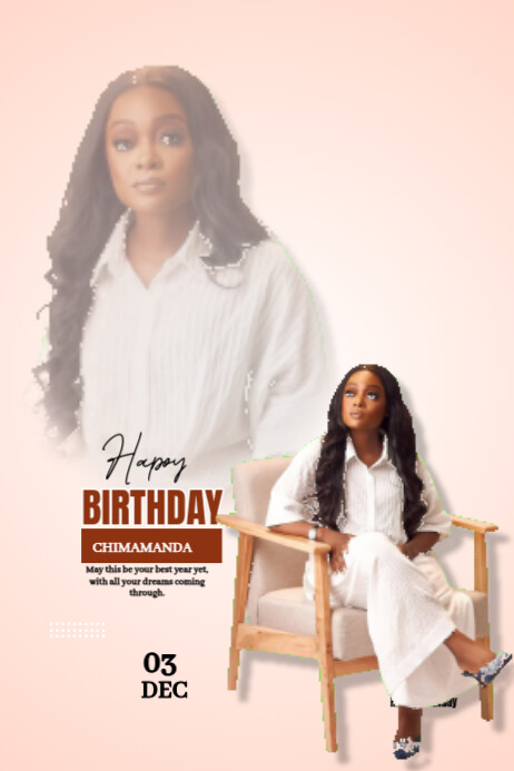 Copy of White Pastel Happy Birthday Templates Poster | PosterMyWall