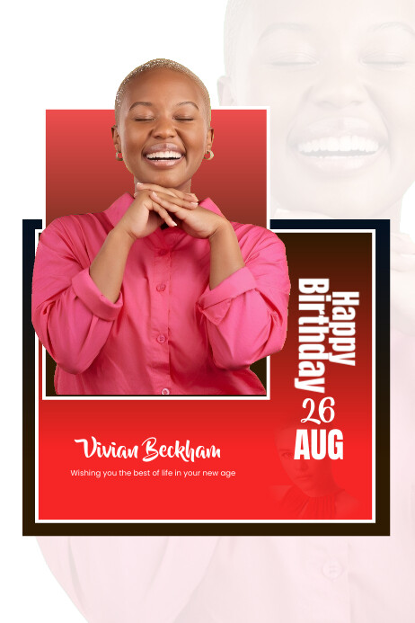 Copy of White Pastel Happy Birthday Templates Poster | PosterMyWall