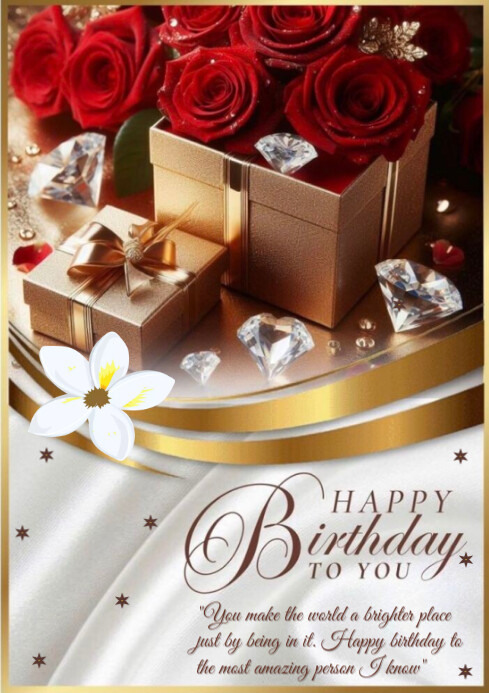 White Pastel Happy Birthday To You A4 Template | PosterMyWall