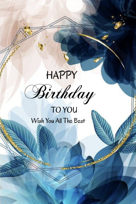 White Pastel Happy Birthday To You Poster Template | PosterMyWall