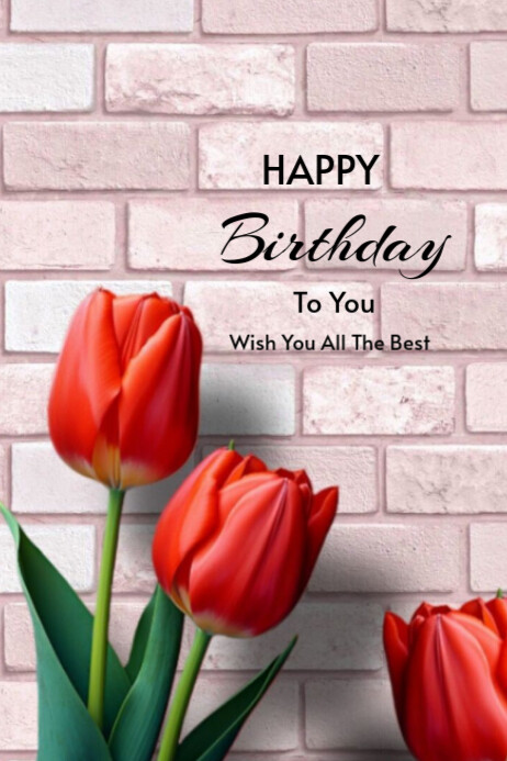 White Pastel Happy Birthday To You Poster Template | PosterMyWall