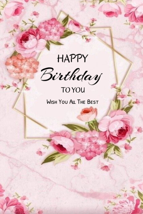 Copy of White Pastel Happy Birthday To You Poster | PosterMyWall