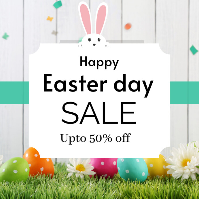Copy of White Pastel Happy Easter Day Sales Instagram Post | PosterMyWall