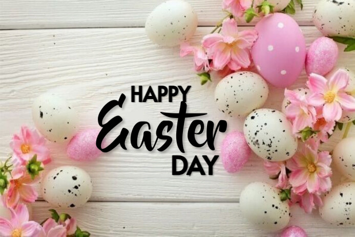 White Pastel Happy Easter Day Wishes Template Poster | PosterMyWall