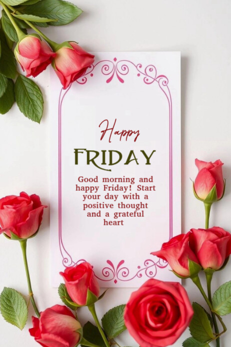 White Pastel Happy Friday Banner 4' × 6' Template | PosterMyWall