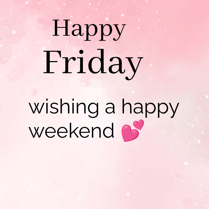 White Pastel Happy Friday Instagram Post Template | PosterMyWall