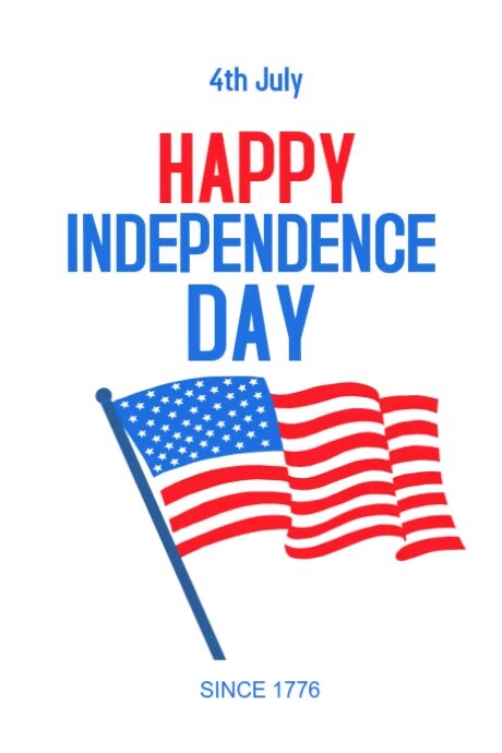 Copy of White Pastel Happy Independence Day Poster | PosterMyWall