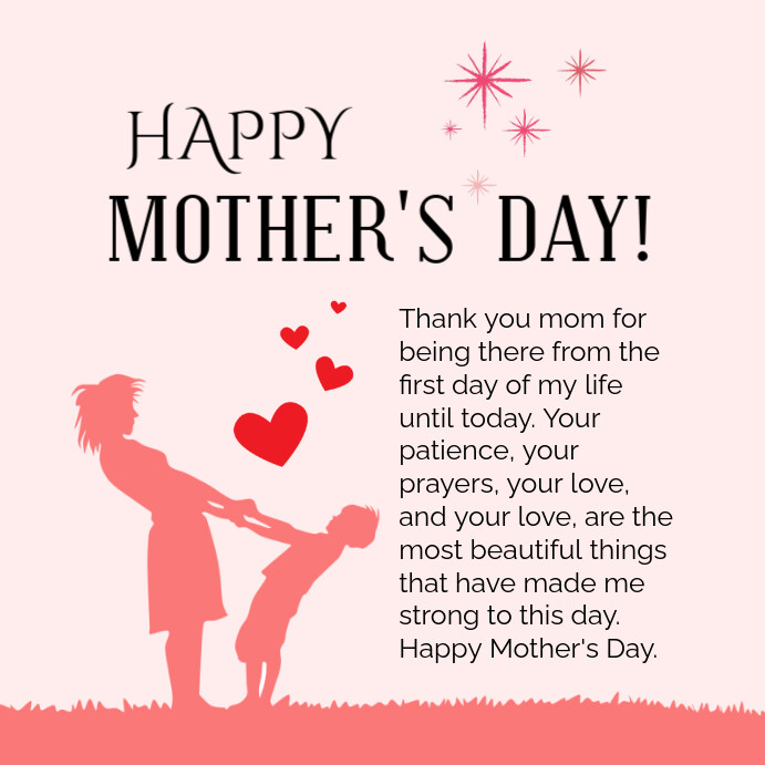 Copy of White Pastel Happy Mother's Day Celebration Wishes Instagram ...