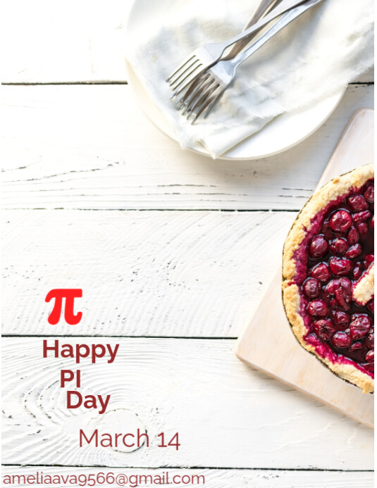 Copy of White Pastel Happy Pi Day Flyer (us Letter) | PosterMyWall