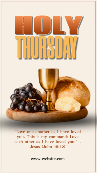 Copy of White Pastel Holy Thursday Instagram Story | PosterMyWall