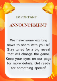 Important Announcement Template | PosterMyWall
