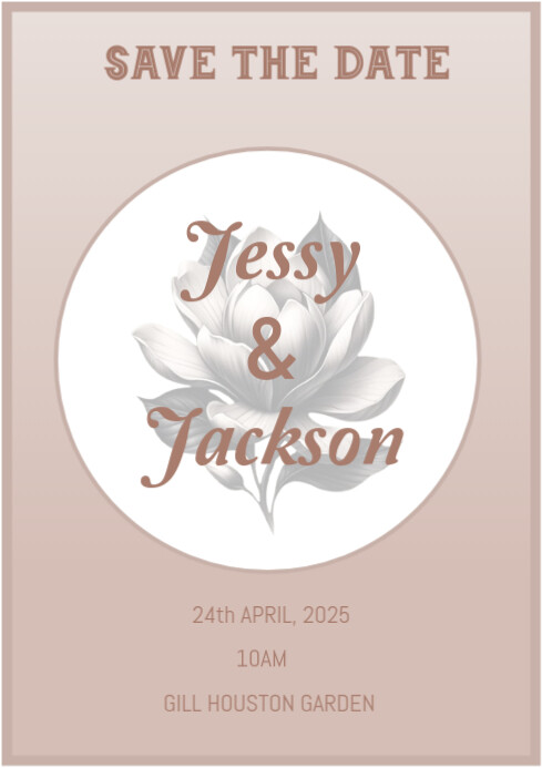 White Pastel Invitation Card A4 Template | PosterMyWall