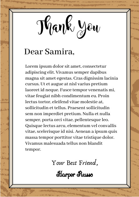 White Pastel Letter Design A4 Template | PosterMyWall