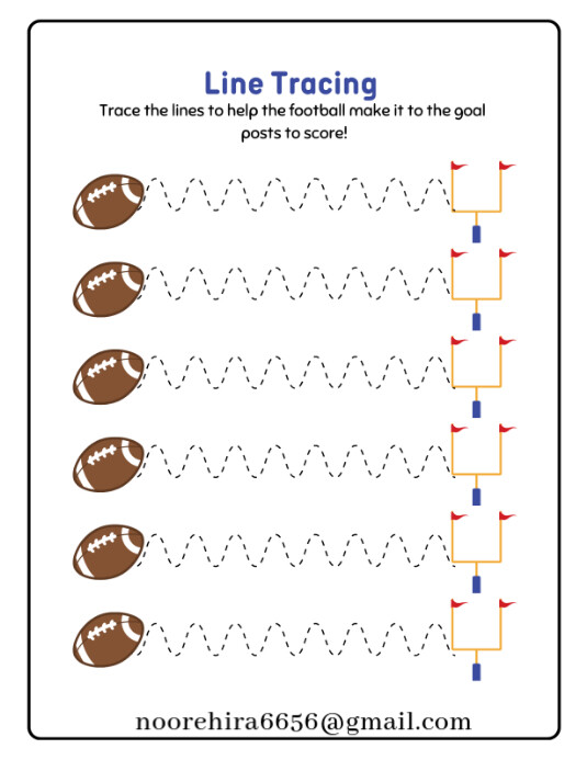 White Pastel Line Tracing Worksheets Flyer (us Letter) Template ...