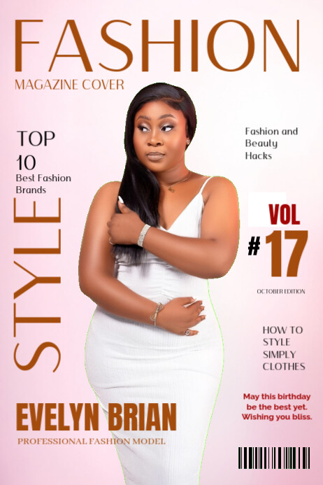 White Pastel Magazine Cover Design Poster Template | PosterMyWall