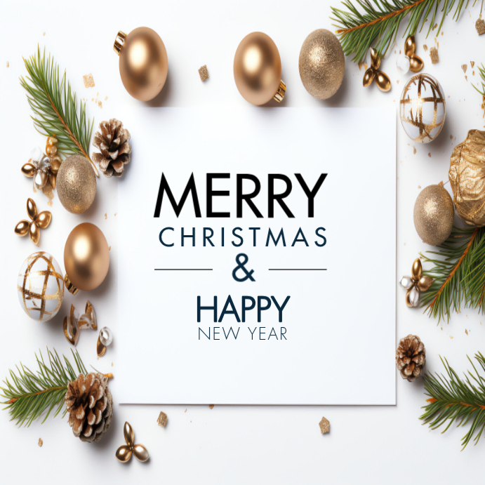 Plantilla de White Pastel Merry Christmas And Happy New Year 2026 ...