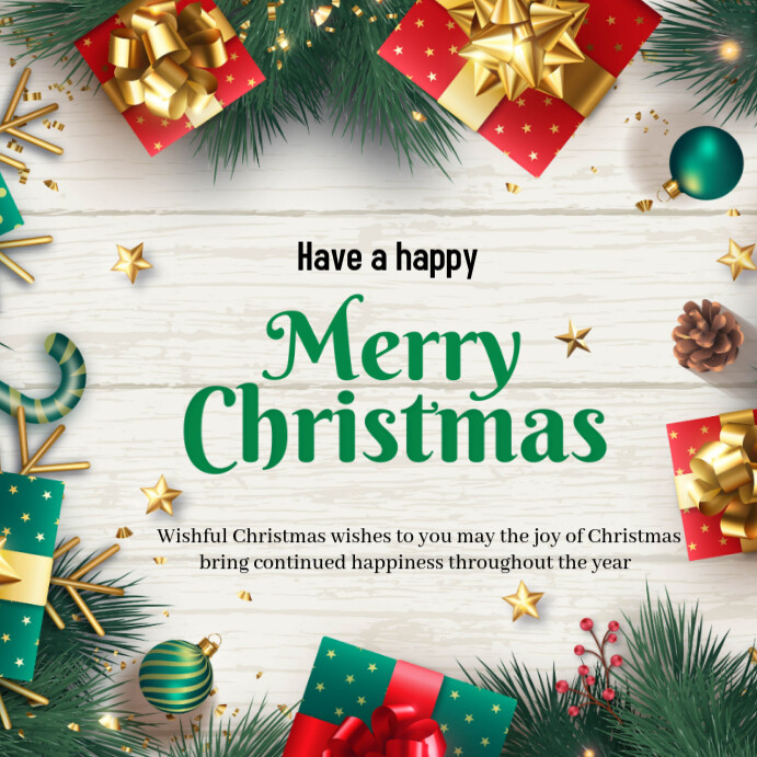 Plantilla de White Pastel Merry Christmas Day Wish Templates Instagram ...
