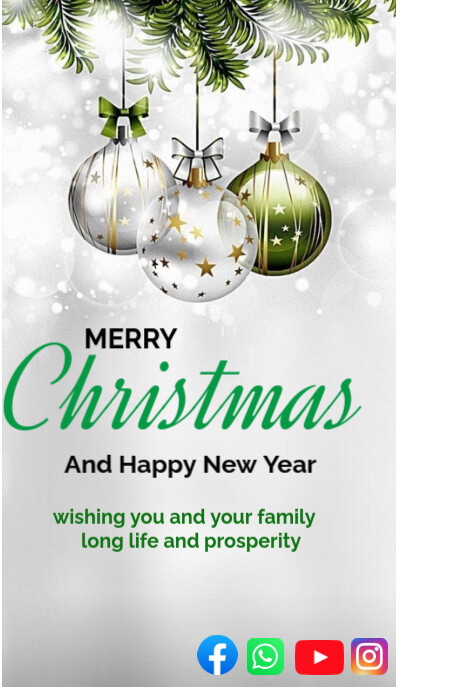 White Pastel Merry Christmas Poster Template | PosterMyWall