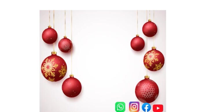 White Pastel Merry Christmas Youtube Thumbnail Template | PosterMyWall