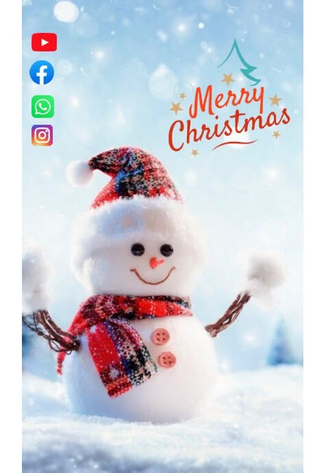 White Pastel Merry Chrostmas Poster Template | PosterMyWall
