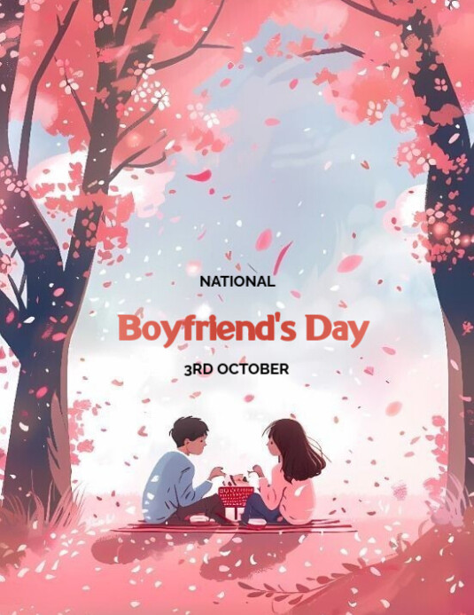 Copy of White Pastel National Boyfriend Day Flyer (us Letter ...