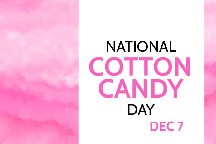 Plantilla de White Pastel National Cotton Candy Day Poster | PosterMyWall
