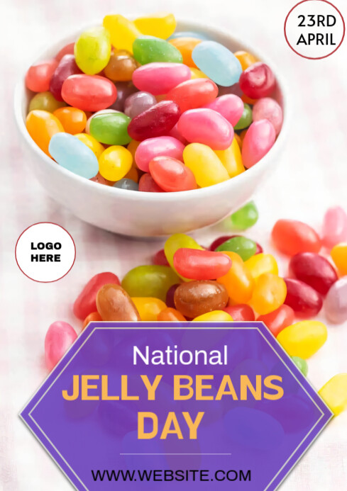 Copy of White Pastel National Jelly Beans Day Celebration A3 | PosterMyWall