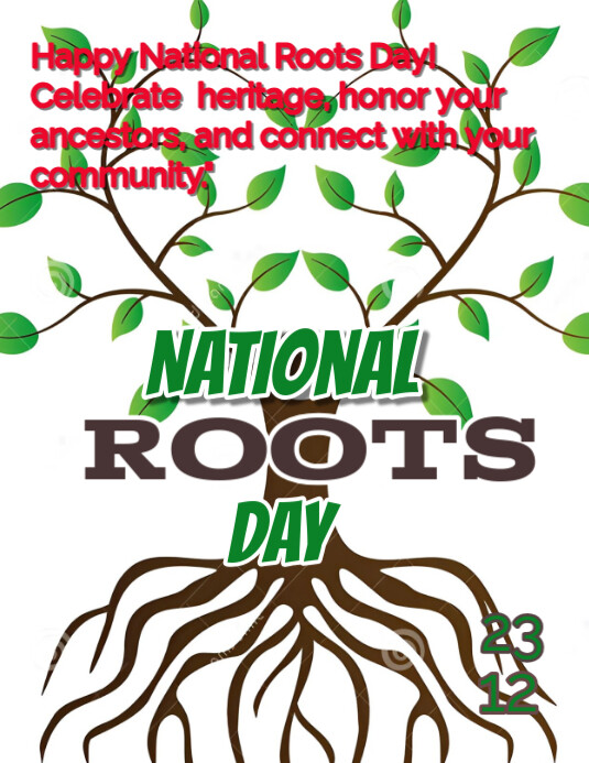 White Pastel National Roots Day Flyer (us Letter) Template | PosterMyWall