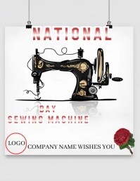 NATIONAL SEWING MACHINE DAY Template | PosterMyWall