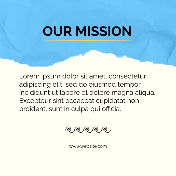 White Pastel Our Mission And Vision Customisa Template | PosterMyWall