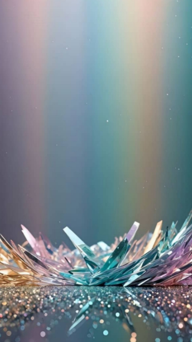 Copy of White Pastel Pastel Crystal Shards With Glitter Gradient ...