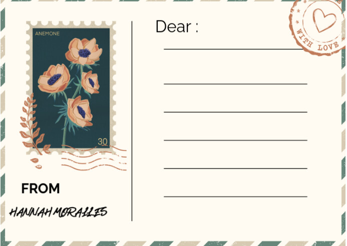 Copy of White Pastel Postcard Postcard | PosterMyWall