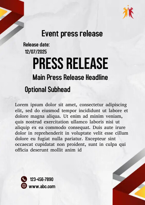 Copy of White Pastel Press Release A4 | PosterMyWall
