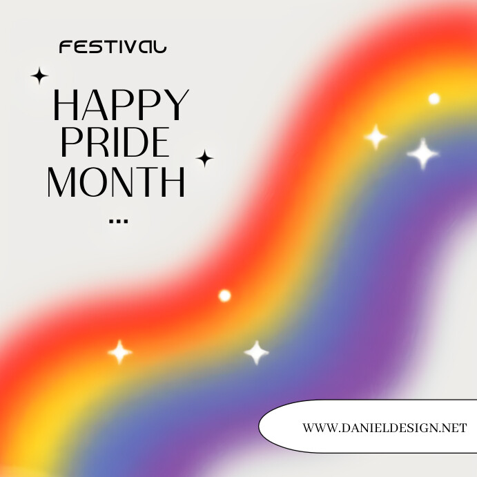 White Pastel Pride Month Template Design In | PosterMyWall