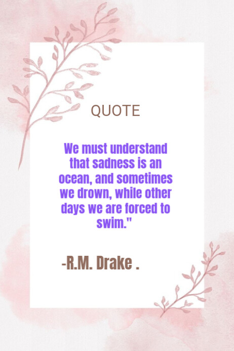 Copy of White Pastel Sad Quote Poster | PosterMyWall