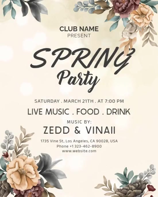 White Pastel Spring Instagram Portrait Template | PosterMyWall