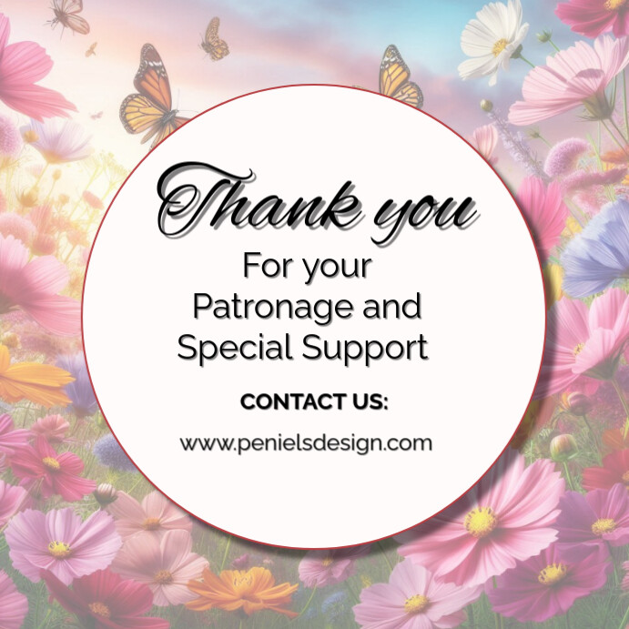 White Pastel Thank You Card Instagram Post Template | PosterMyWall
