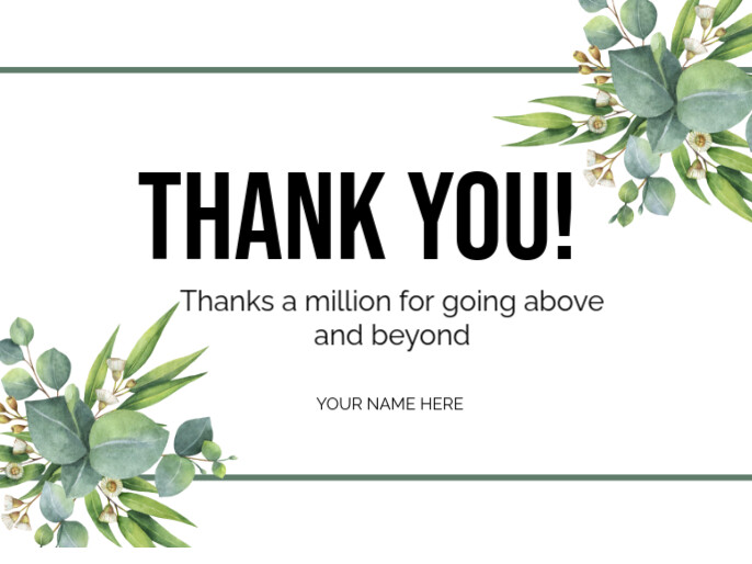 White Pastel Thank You Wishing Posters Presentation Template | PosterMyWall
