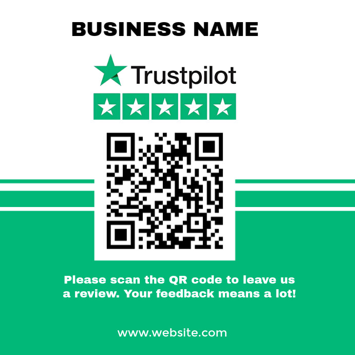 White Pastel Trustpilot Review Card Instagram Post Template | PosterMyWall