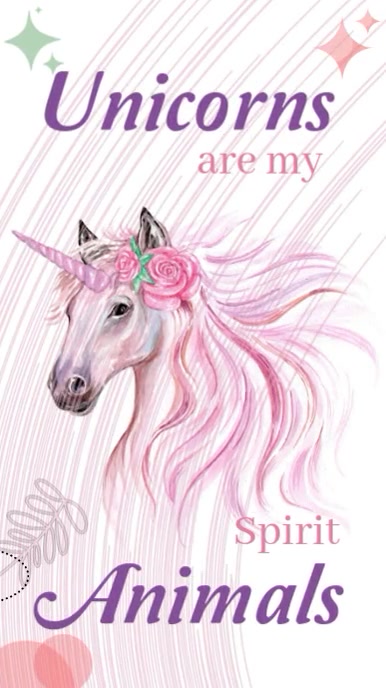 Plantilla de White Pastel Unicorns Animal Instagram Reel | PosterMyWall