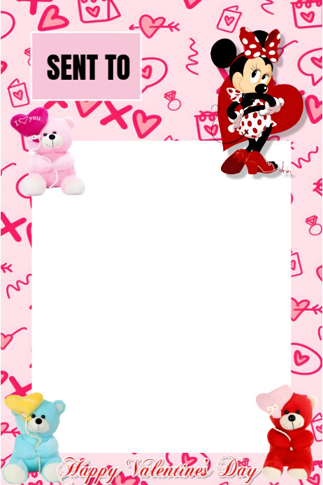 White Pastel Valentine's Day Letter Poster Template | PosterMyWall