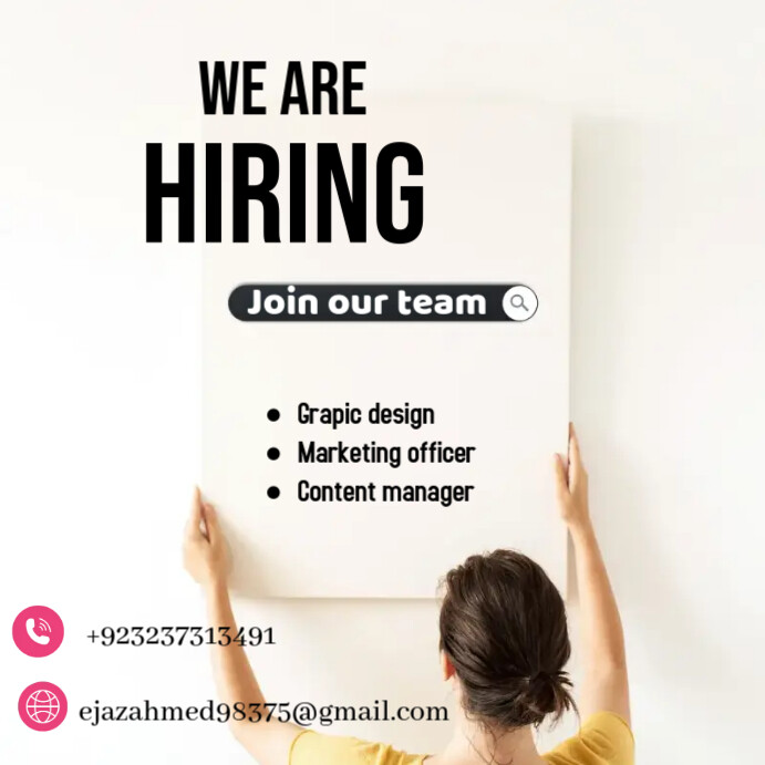 White Pastel We Are Hiring Job Banners Instagram Post Template ...