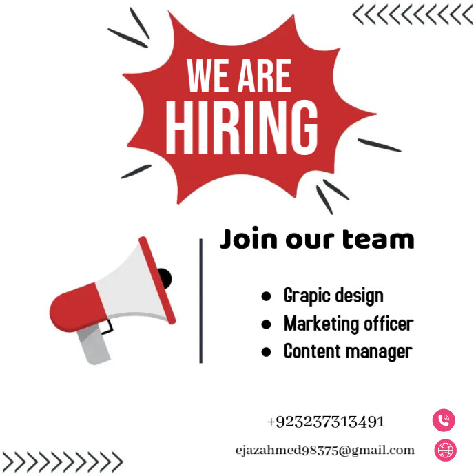 White Pastel We Are Hiring Job Opportunities Instagram Post Template ...